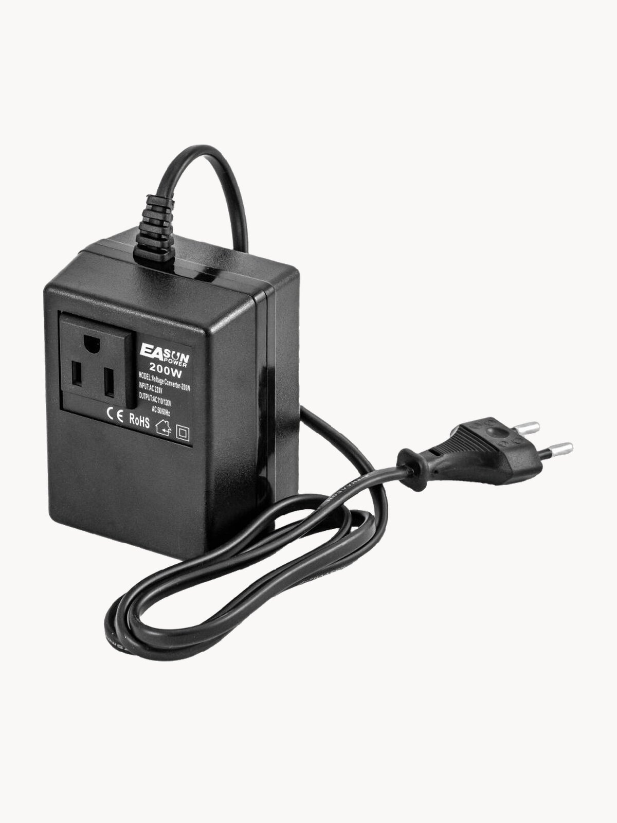 Адаптер питания 220/110В. EASun Electric. Подключение приборов, работающих от 110В к сети 220В. Мощность до 100Вт. Понижающий трансформатор.