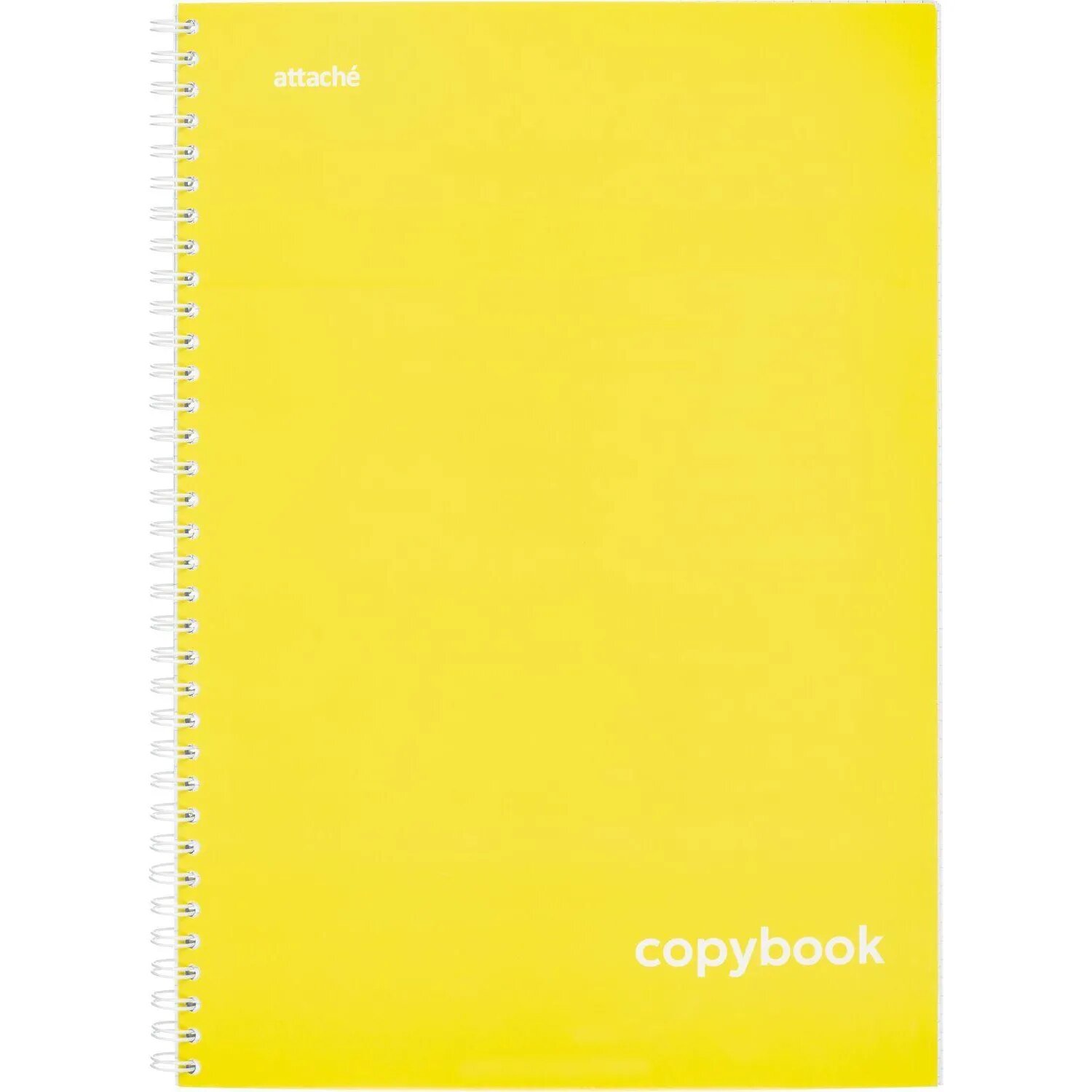 Бизнес-тетрадь А4 96л Attache Акварель желтый, клетка, гребень, картон