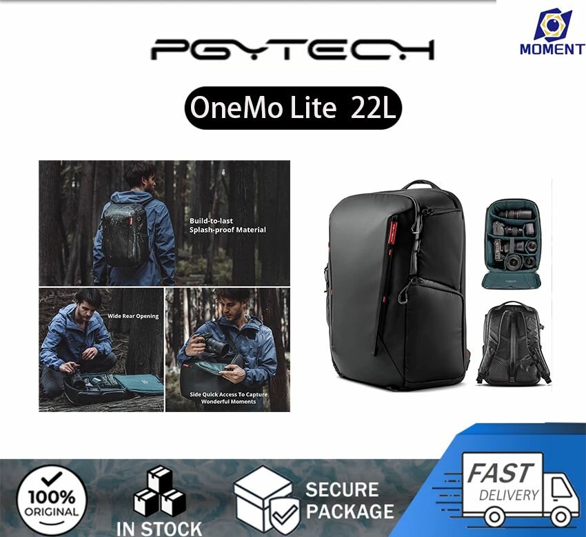Рюкзак универсальный для фото-видеотехники, фоторюкзак PGYtech OneMo Lite Backpack 22L Black (P-CB-115) Twilight Black