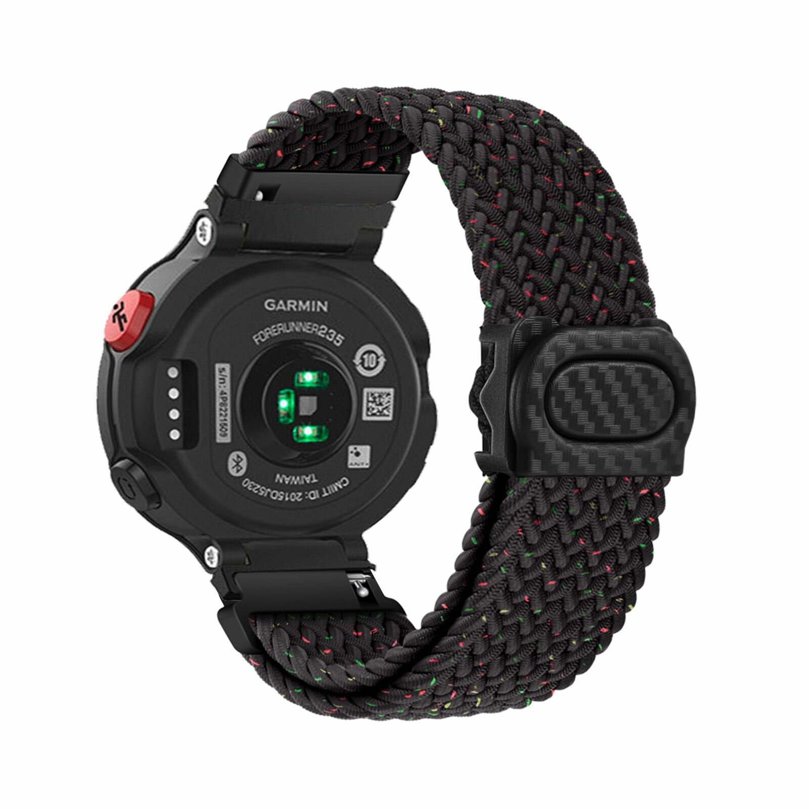 Плетёный ремешок из эластичной ткани для фитнес браслета Garmin Forerunner 220 230 235 735XT 620 630