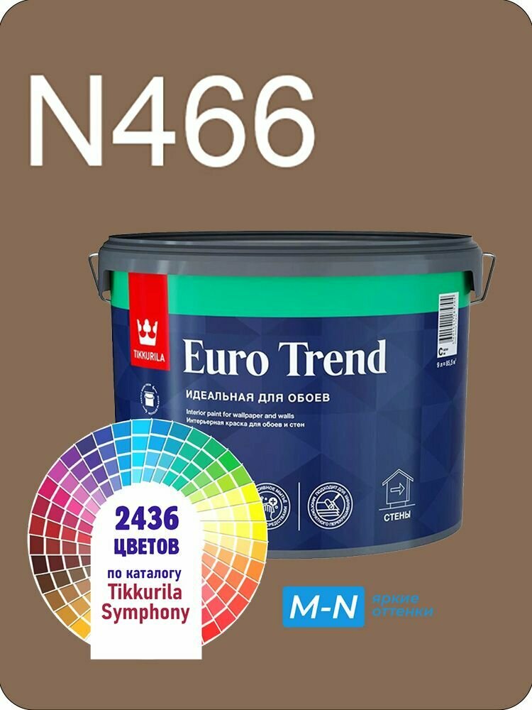 Краска для обоев Tikkurila Euro Trend 9л. яркие оттенки N466