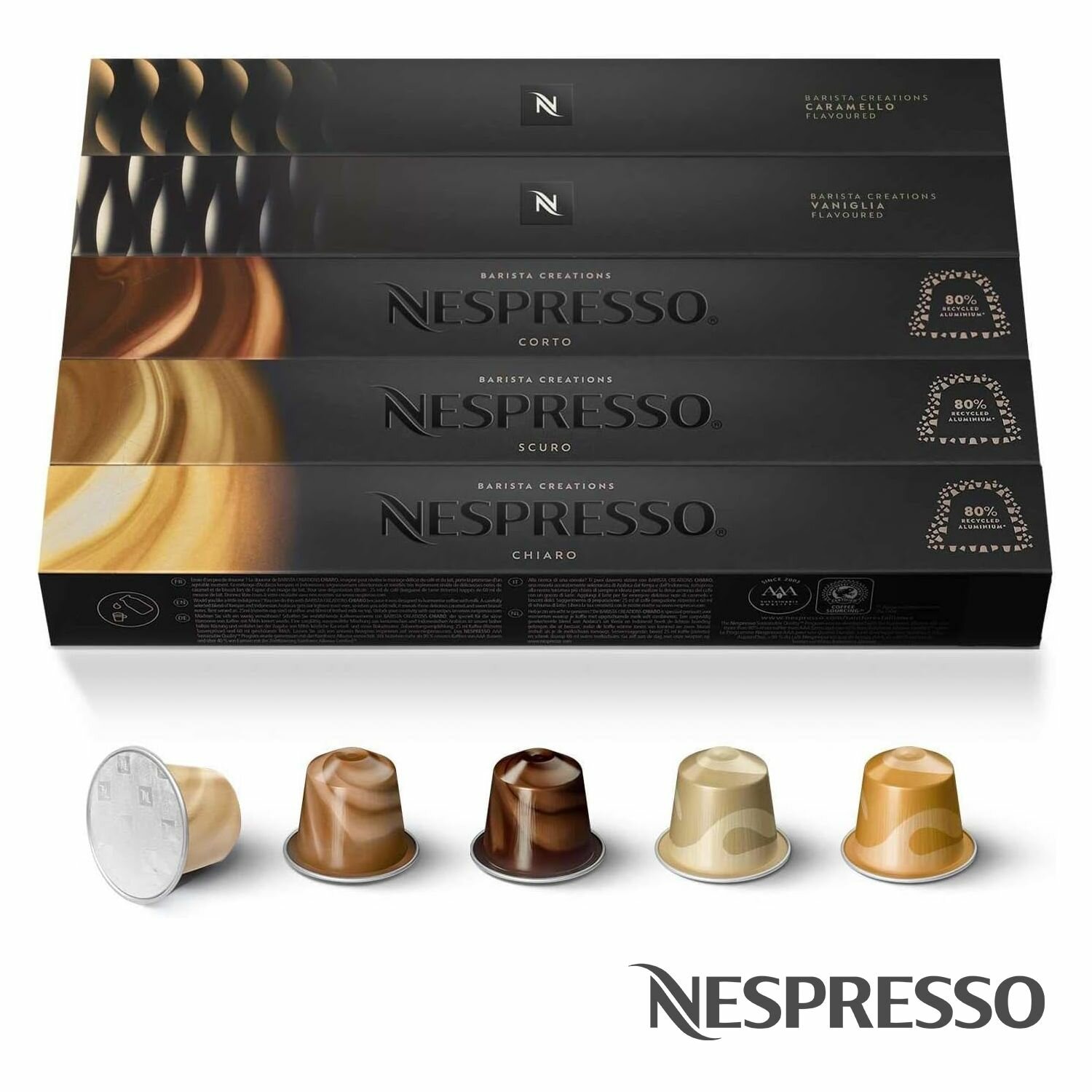 Кофе в капсулах Nespresso Original, набор Barista Creations, 5 уп. 50 капсул