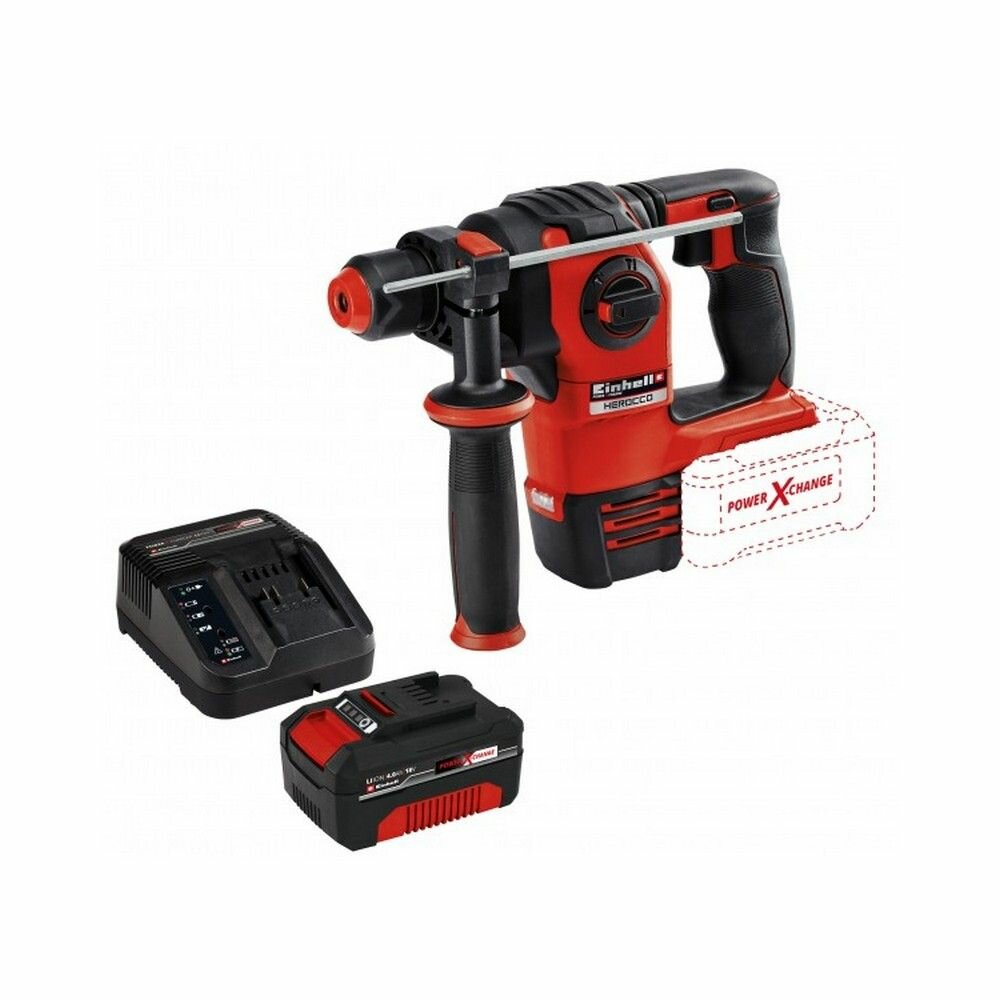 Набор Einhell перфоратор аккумуляторный PXC HEROCCO,1 аккумулятор PXC 4Ач 18В, зарядное устройство