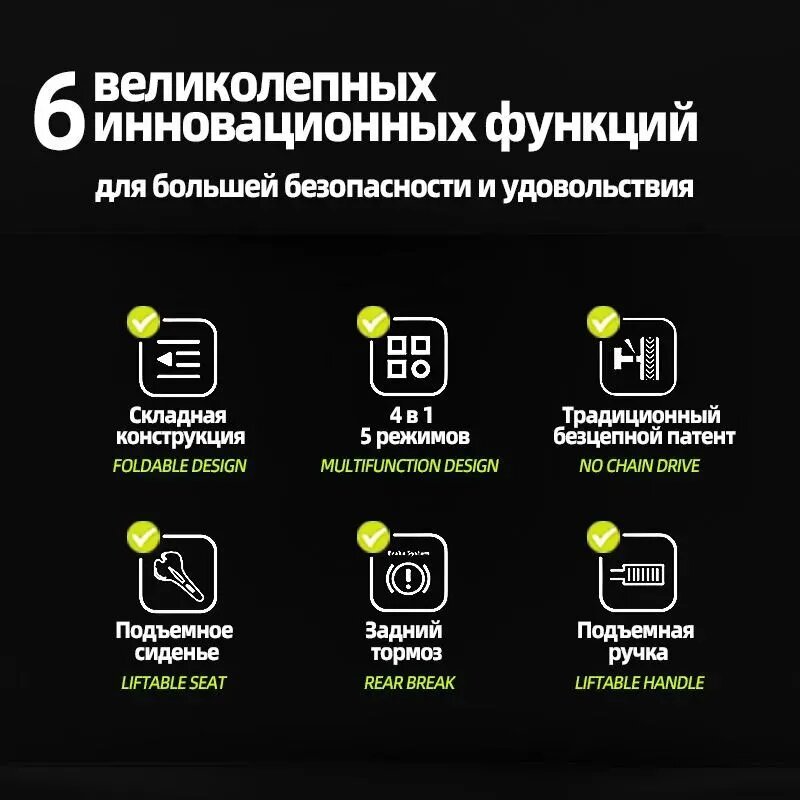 Детский велосипед-трансформер Nadle S900 4в1 с ручкой для детей 2-6 лет, рост 85-115 см — фото 1