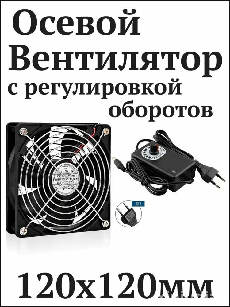 Бесшумный вентилятор GEALFIS 120 мм с гидродинамическим подшипником, бестселлер для ПК и серверов, оснащен плавной регулировкой оборотов через PWM управление, поставляется в количестве 1 штуки