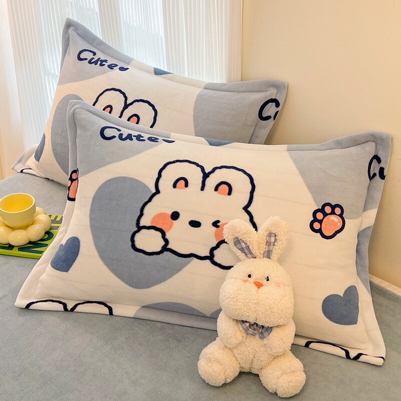 Набор подушек Love Rabbit, 48x74 см, пара, мягкая велюровая домашняя аксессуар