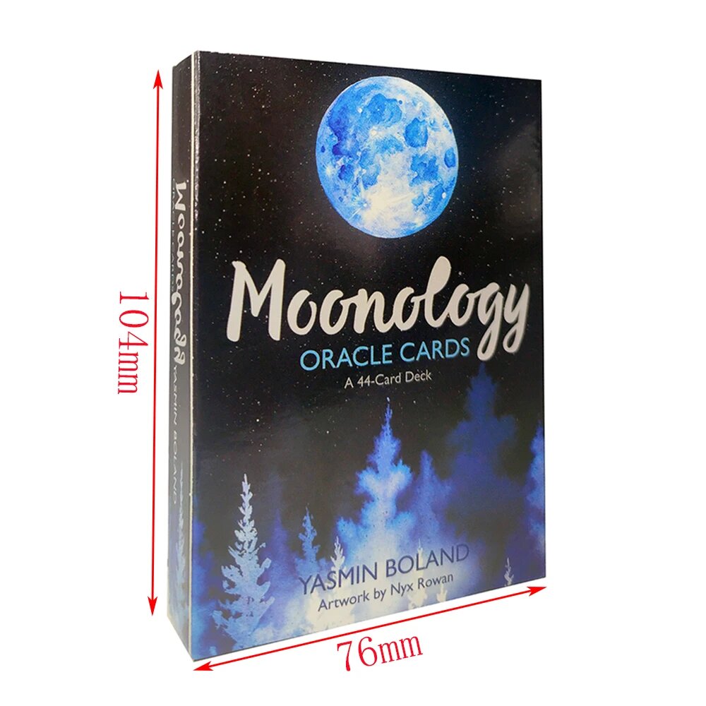 Луннаялогия Карты для гадания Карты Oracle Колода Таро Лунная карта 44, карты с руководством в формате PDF Карты Таро для начинающих