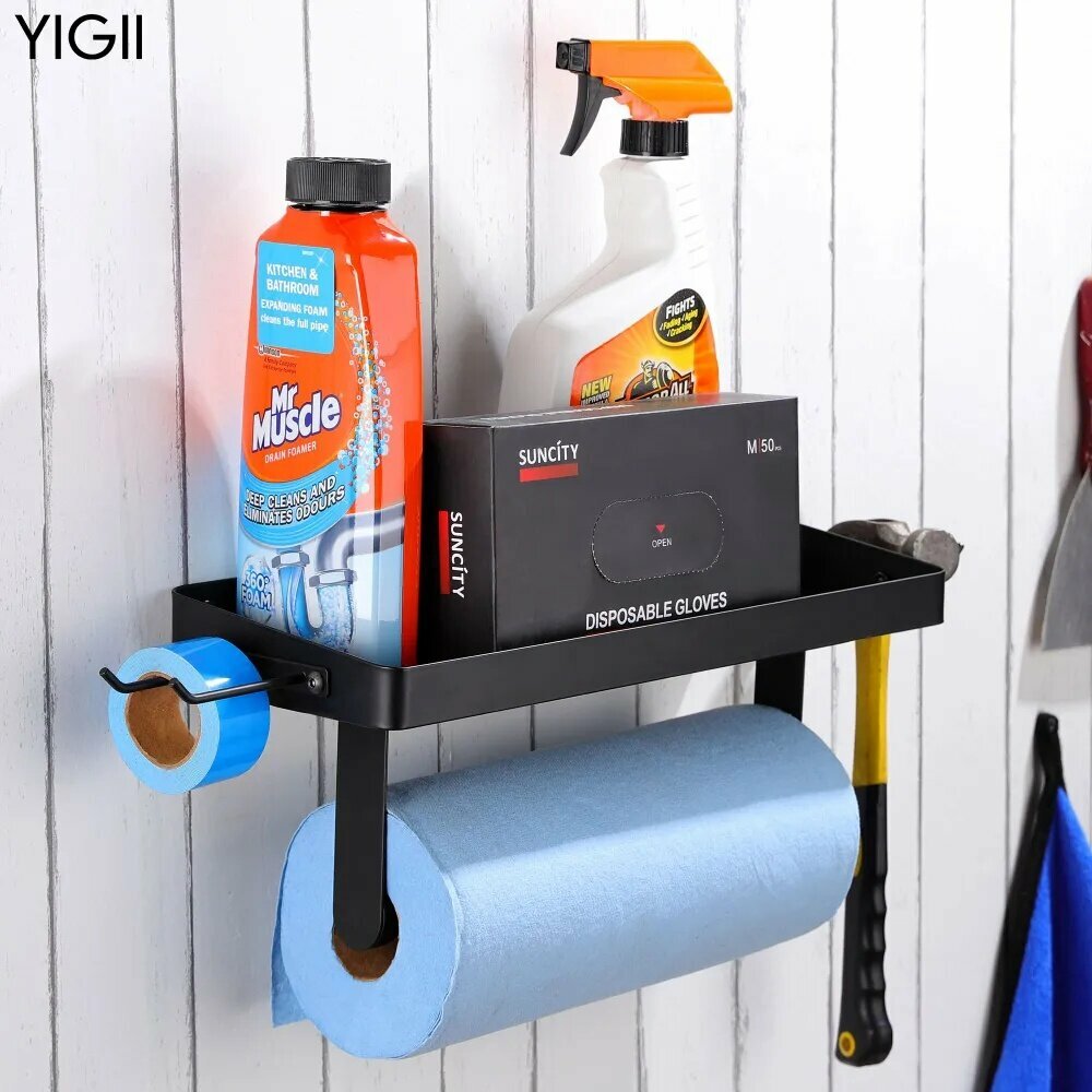 Настенная полка для хранения для держатель протирочной бумаги