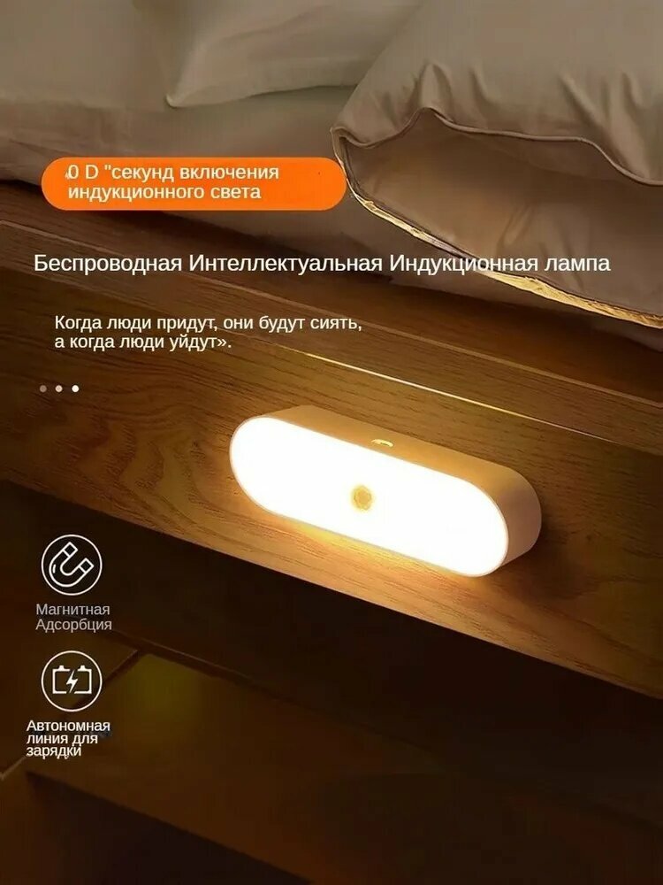 Индукционный ночник для человеческого тела, магнитный перезаряжаемый светильник с голосовой активацией