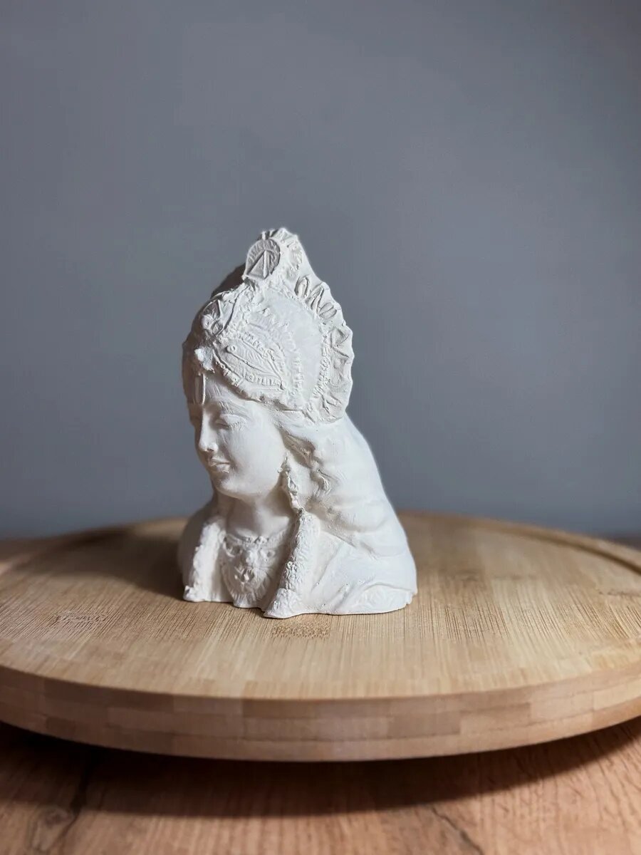 Статуэтка бог Кришна, 13 см, из гипса, ручная работа, без окрашивания — фото 1