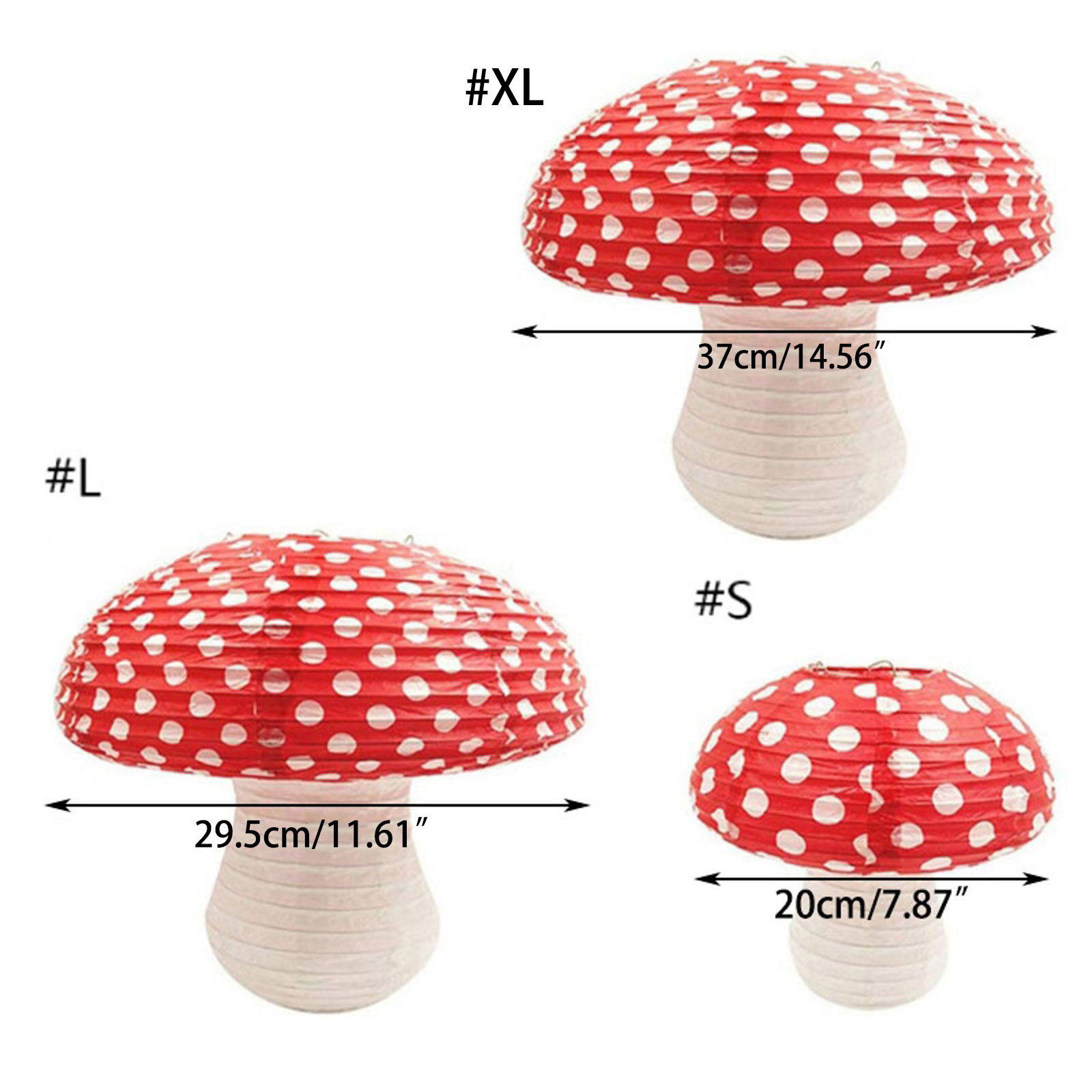 Бумажные абажуры светильники фонарики в форме грибов