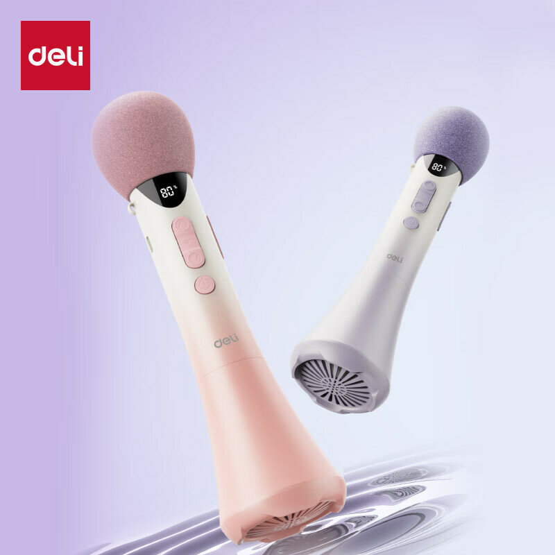 Deli 17W беспроводной усилитель микрофона с Bluetooth для лекций учителей гидов пения четыре режима фиолетовый таймер