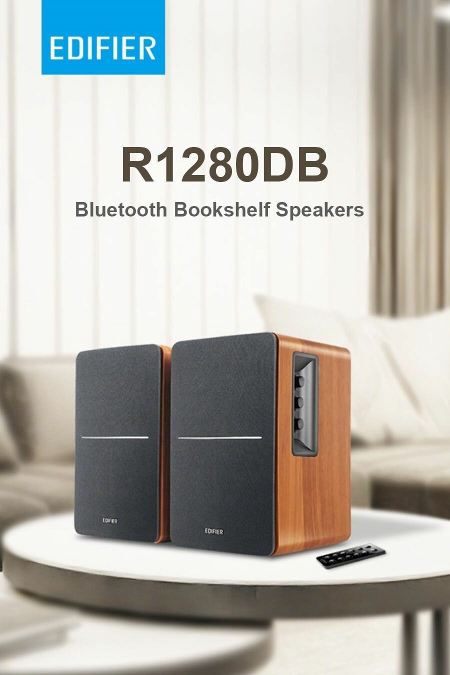 Колонки компьютерные Bluetooth EDIFIER R1280DB коричневый, стереосистема 2.0 , Европейская вилка