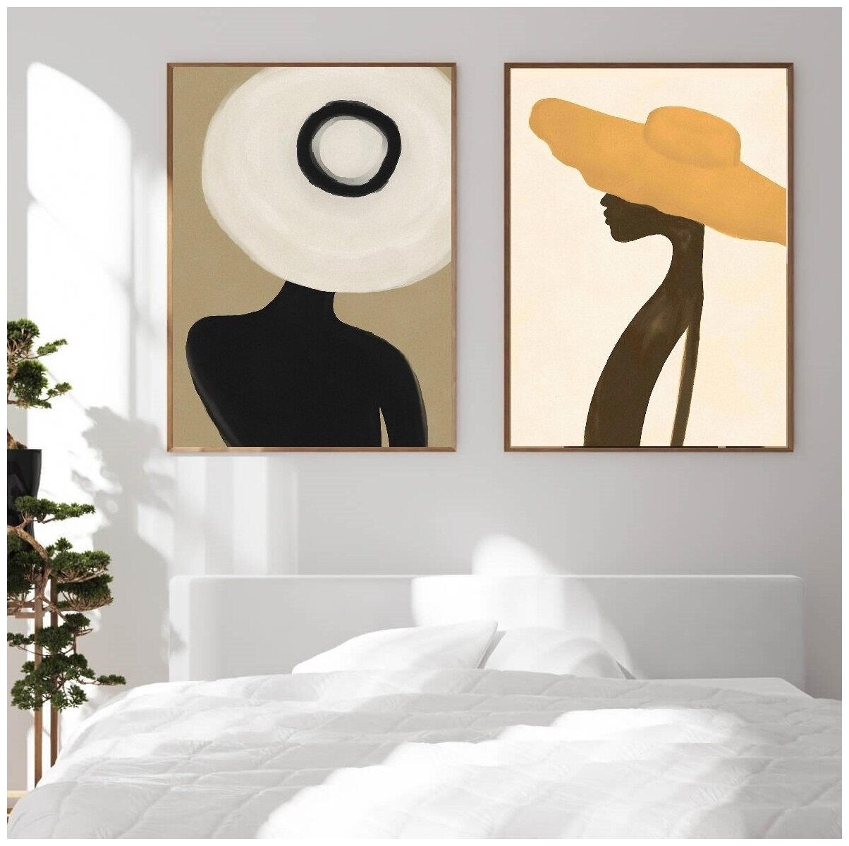 Постеры 2 шт 40x50 на стену "Матисс Репродукция дамы в шляпках", набор постеров для интерьера