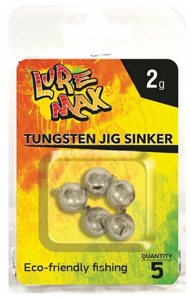 Груз LureMax Разборная чебурашка вольфрамовый LWN-02 Nat. 2 г. (5 шт.)