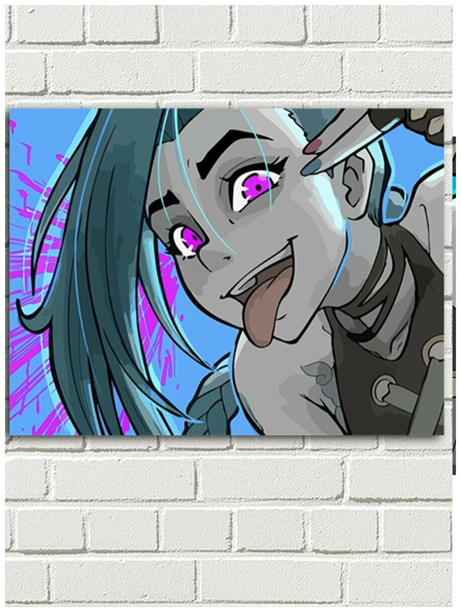 Картина по номерам мульфильм Arcane (Вай, Паудэр, Джинкс, LOL, Лига Легенд) - 8395 Г 30x40