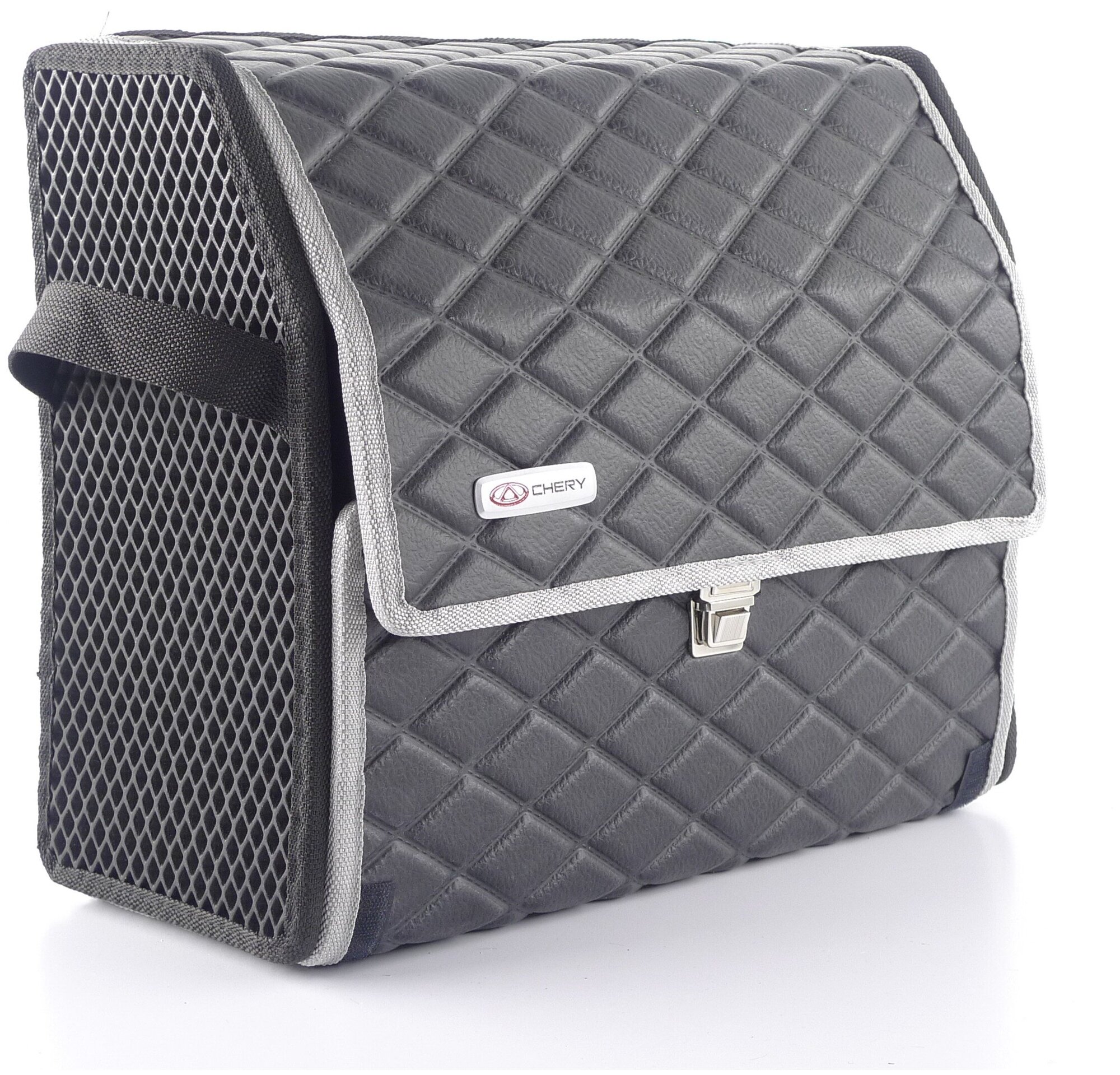 Сумка-кофр органайзер в багажник Chery 25L кант серебро