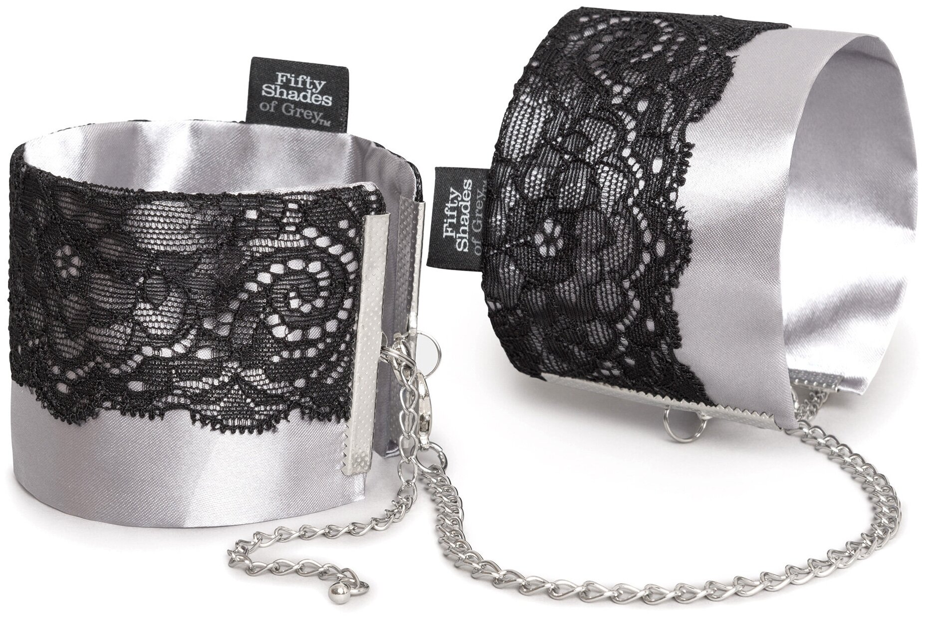 Сатиновые наручники с кружевом Fifty Shades of Grey Play Nice Satin and Lace Wrist Cuffs