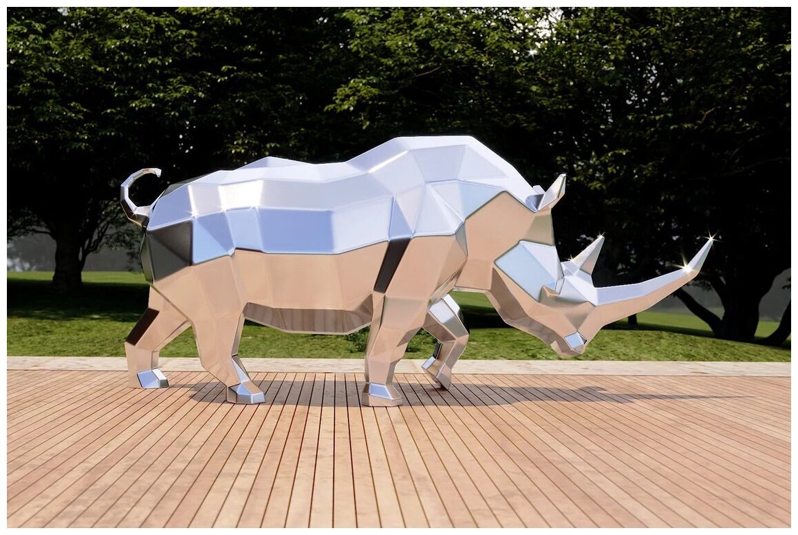 Полигональная фигура Носорог