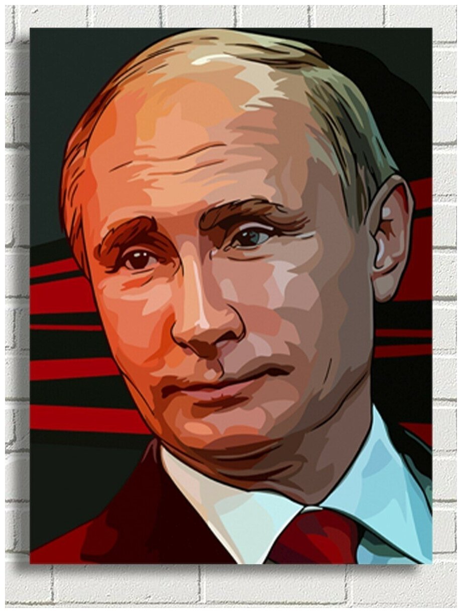 Картина по номерам Путин (Президент, Шеф, Босс) - 7294 В 30x40