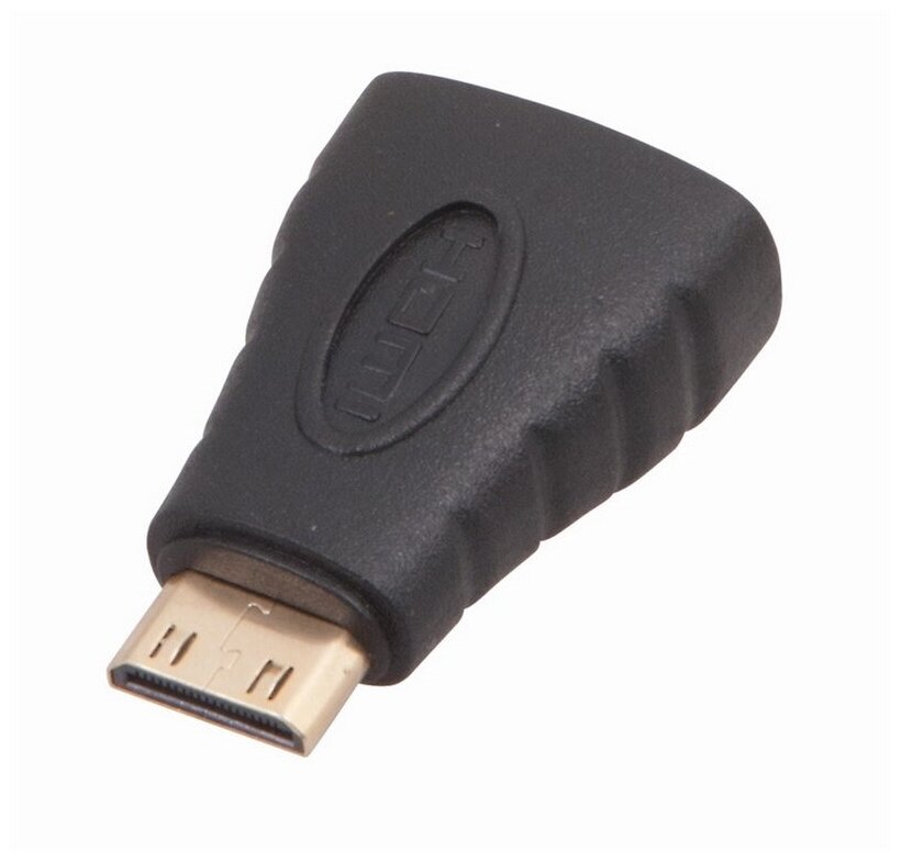 Переходник штекер mini HDMI - гнездо HDMI, черный, 30 мм, REXANT — фото 1