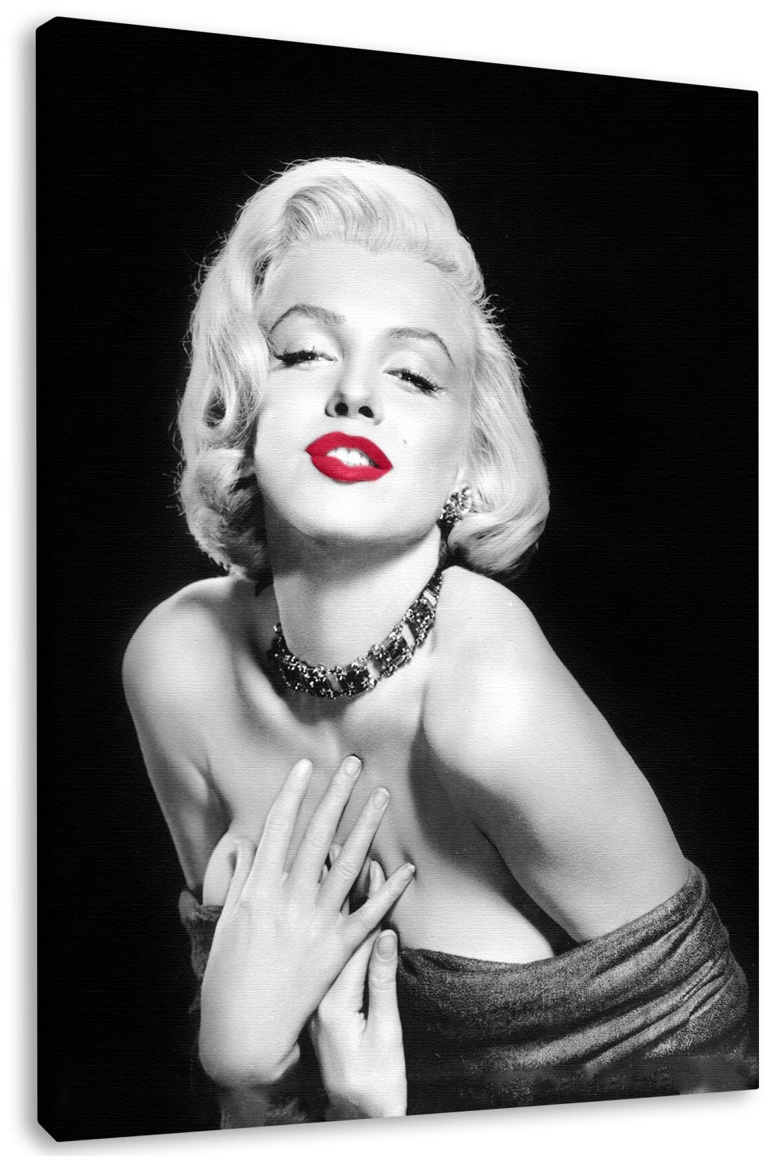 Картина для интерьера на холсте 40х50 см. Современная большая картина на стену в спальню, кухню, гостиную, зал. "Мэрилин"