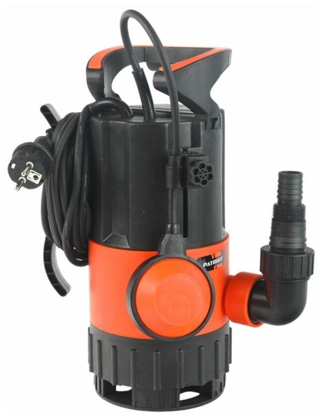 Насос дренажный PATRIOT 315302408 F 500 D 7500 л/час, 500 Вт, оранжевый/черный