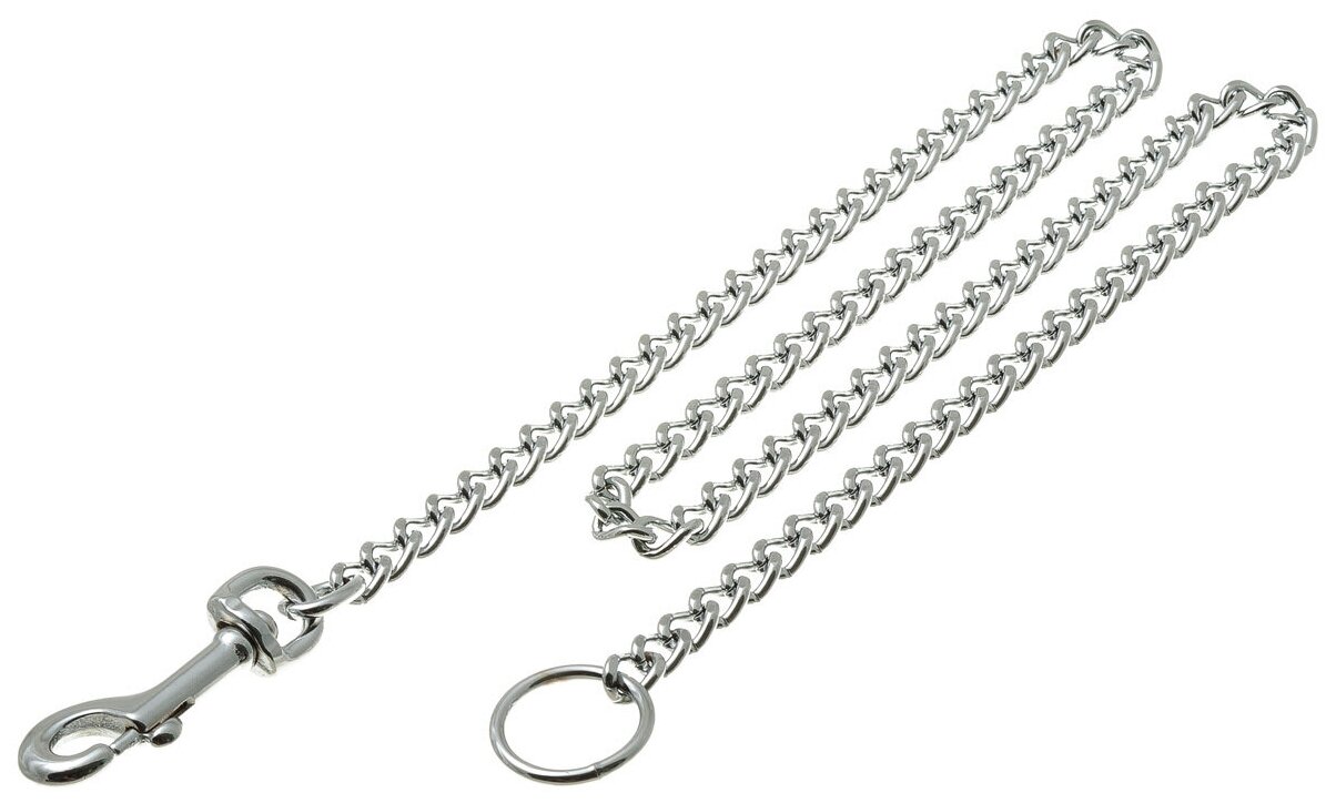 Поводок-цепь для собак, без ручки, ZooOne, грань 2,5мм * 90cм