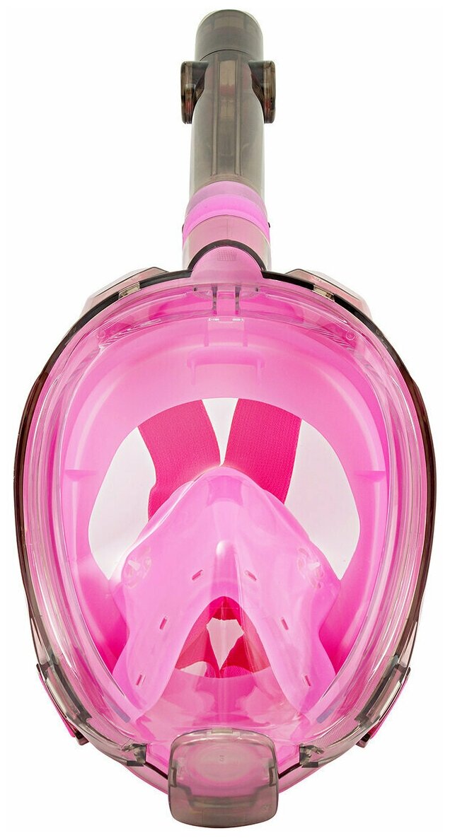 Полнолицевая маска для плавания (снорклинга) SARGAN Галактика Премиум цвет розовый/прозрачный (L/XL)