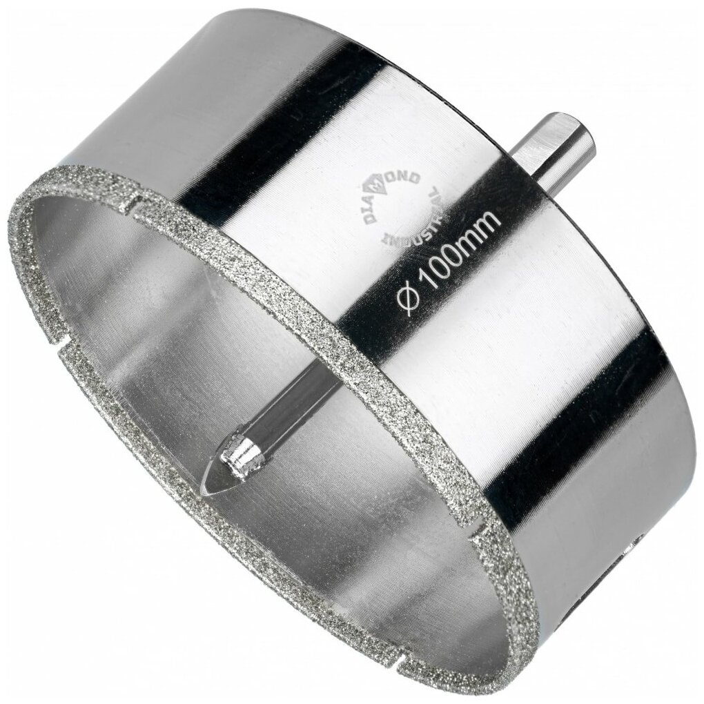 Коронка алмазная по керамограниту и керамике с центрирующим сверлом 100 мм Diamond Industrial DIDCSC100