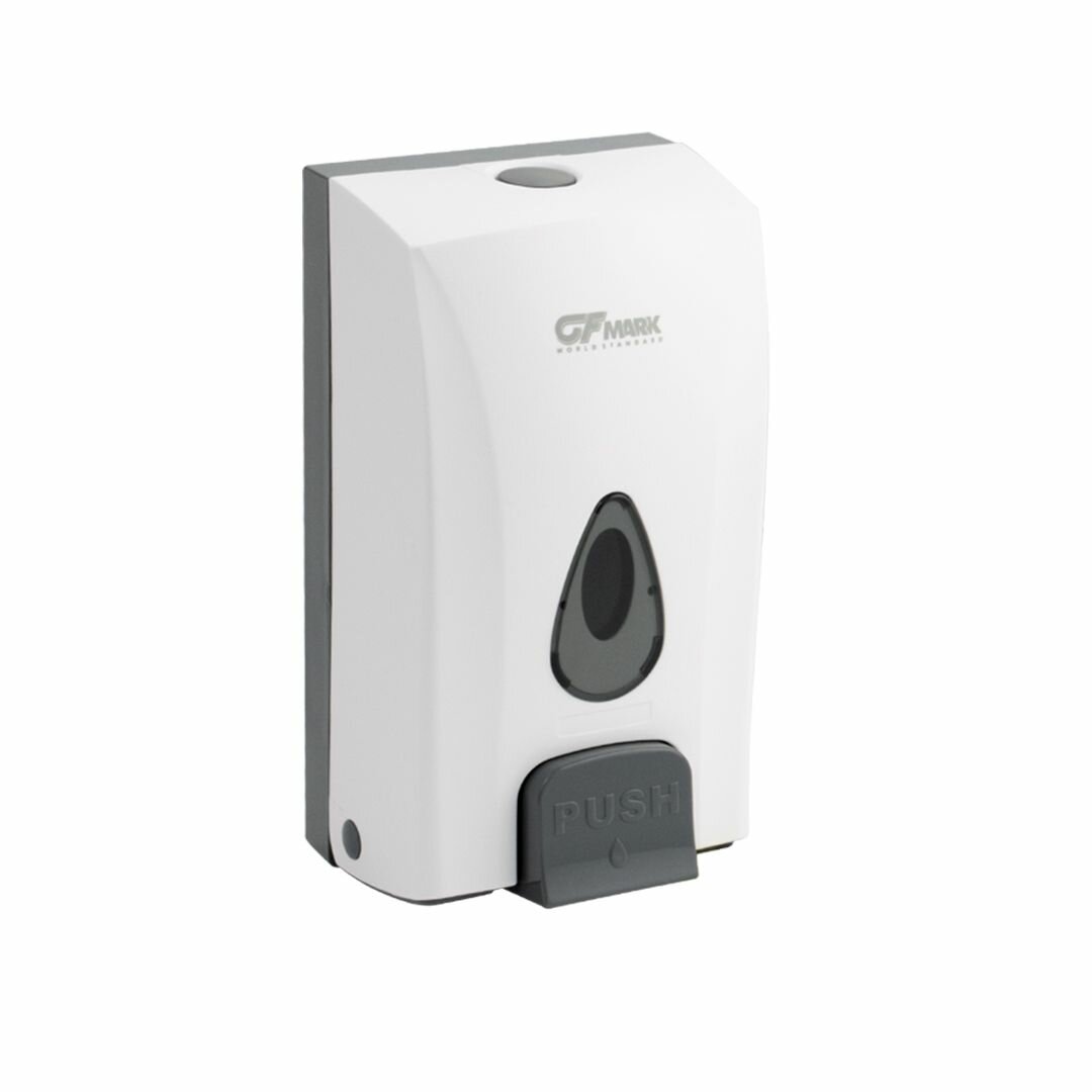 Диспенсер для мыла GFmark 640 универсальный пластиковый с глазком - капля 1000 мл