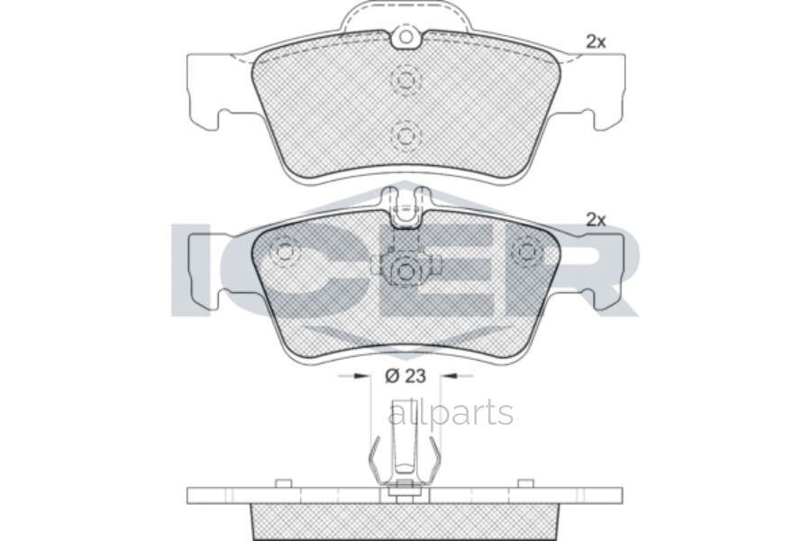 ICER 181576-396 Колодки торм. дисковые