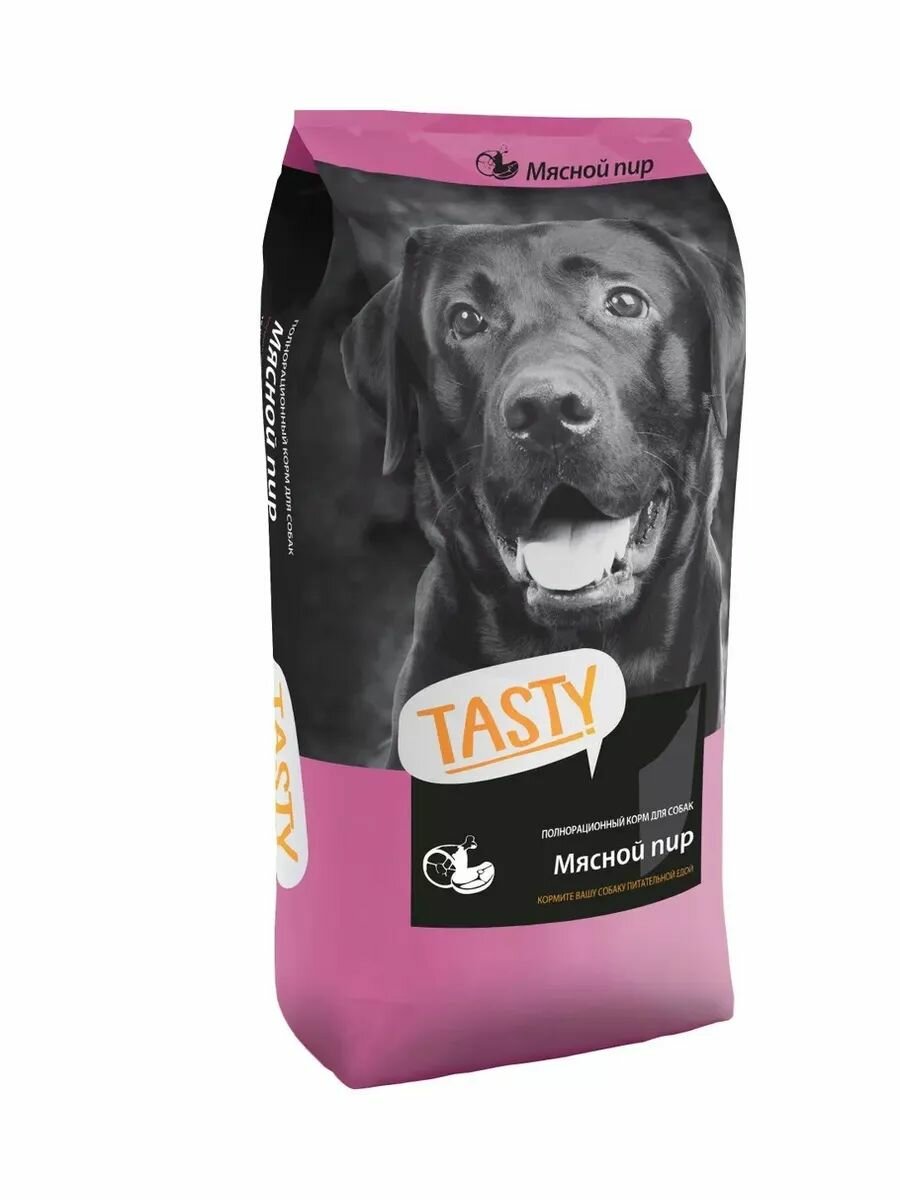 Сухой корм Тести для взрослых собак Мясной пир, с высоким содержанием белка, 15кг