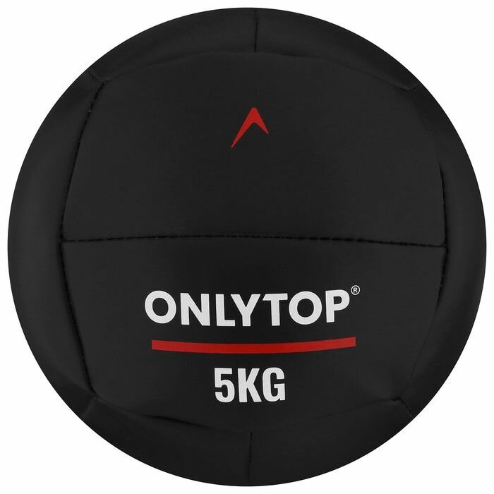 Медицинбол 5 кг для занятий дома и в зале, утяжеленный медицинский мяч для фитнеса, медбол d 24 см (винилискожа)