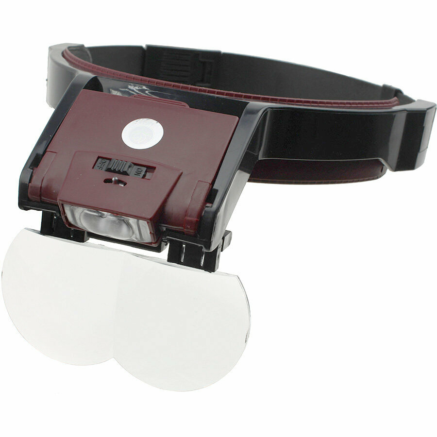 Бинокуляр монтажника MG81001-B +4 линзы 1.7/2/2.5/3.5Х, подсветка