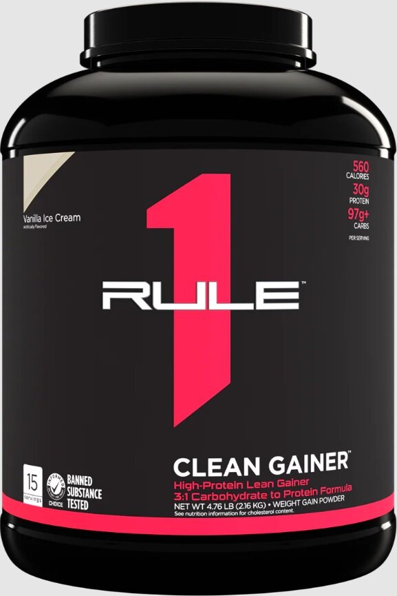 Rule One CLEAN GAINER, Чистый гейнер, 2.2 кг (Ванильное мороженое)