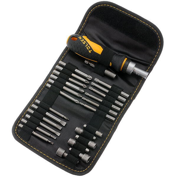 Набор 20186 бит с отверткой битодержателем Tolsen
