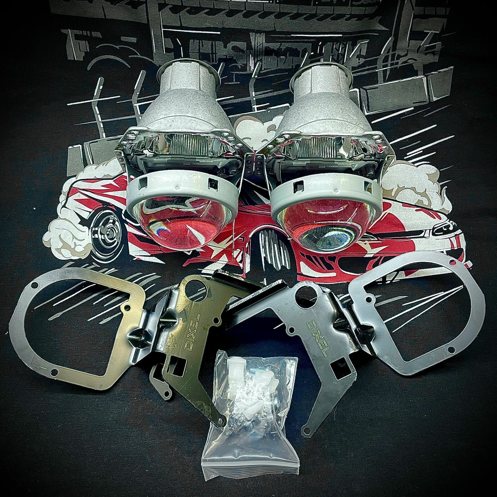 Линзы H7 галоген - Hyundai Santa Fe 2 2005 - 2012