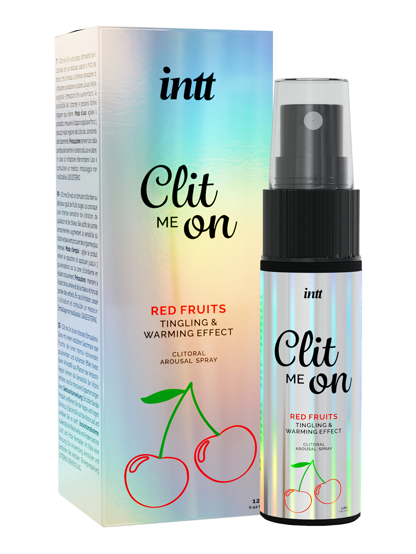 Спрей для тела Intt Cosmetics "CLIT ME ON", увлажняющий, с вишней, 12 мл