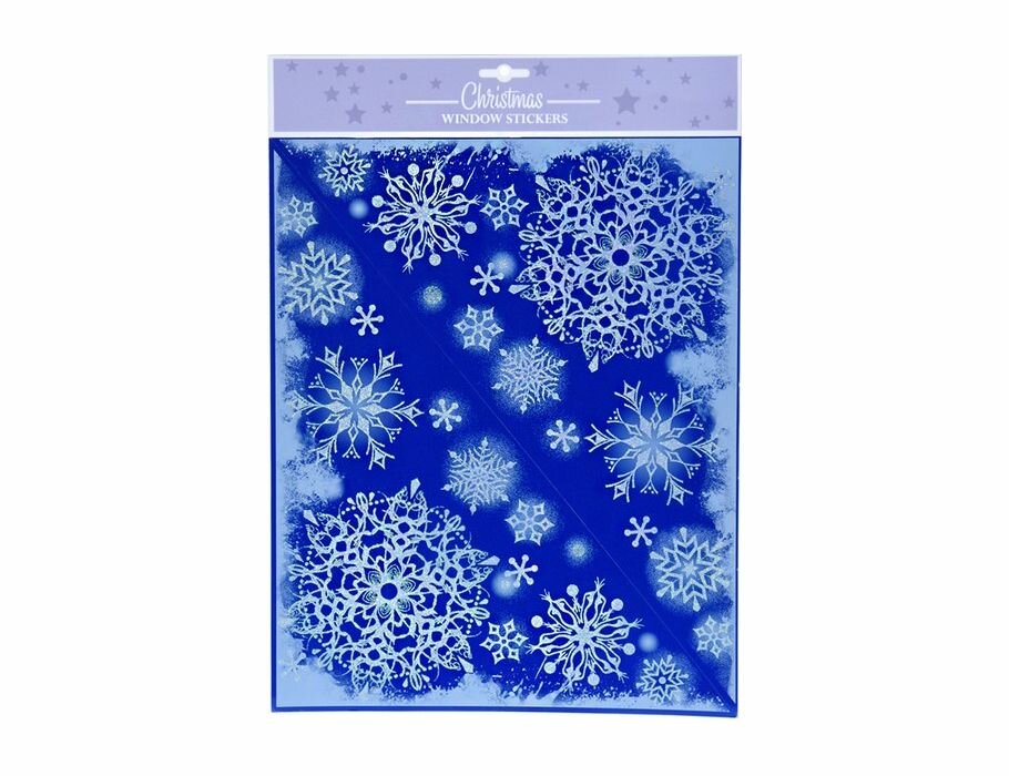 Набор стикеров для декорирования окна морозные уголки-кружевные снежинки, 30х42 см, Koopman International BCC040600-5