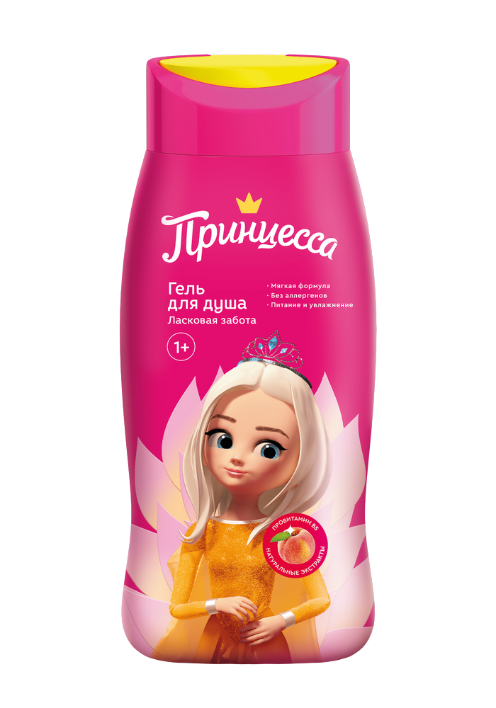 Принцесса Ласковая Забота Гель для душа 1+ 250 мл. (для девочек)
