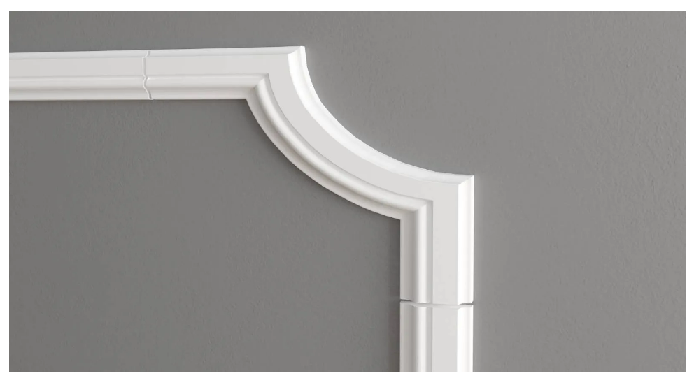 Декоративный Уголок 4шт Decor-Dizayn C1-DD603 Белая Лепнина Д150хВ32хТ10 / Декор Дизайн.