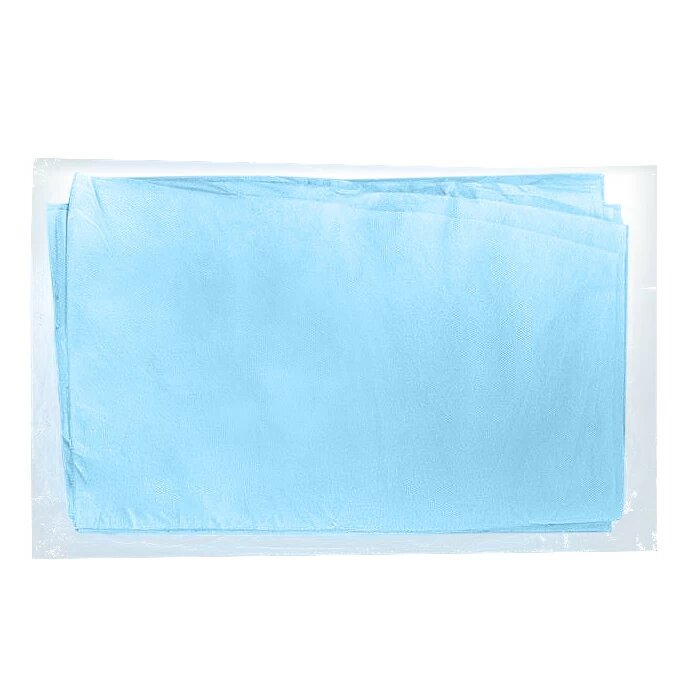 Простыня хирургическая стерильная 70*140 см, плотность 42 г/м2, голубая.