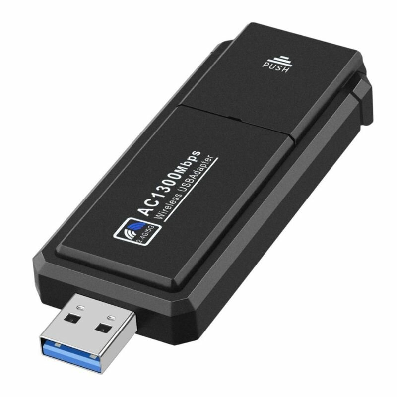 Wi-Fi адаптер USB3.0 1300M беспроводной приемник-передатчик двухдиапазонный 2,4/5 ГГц для ПК, настольного ноутбука, сетевой карты