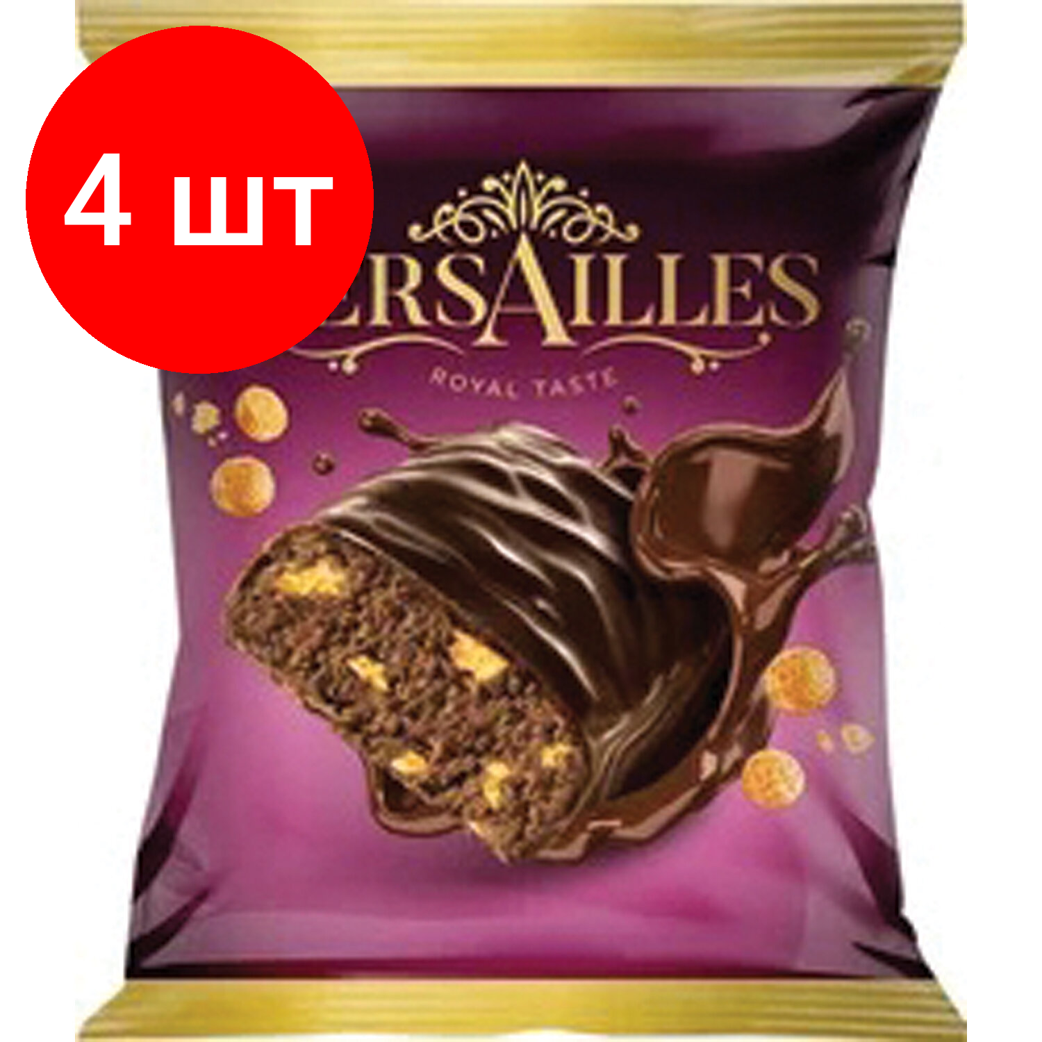 Комплект 4 шт, Конфеты шоколадные ВEPSAЛЬ с начинкой пралине и хрустящими воздушными шариками, 500 г, ВК270