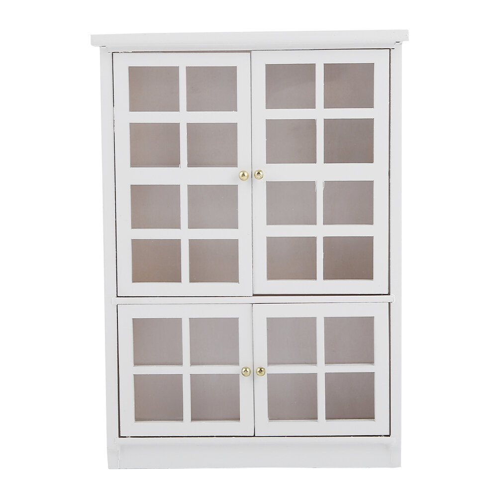 1:12 Кукольный домик мини -деревянный три слоя показывает книжный шкаф для кукол