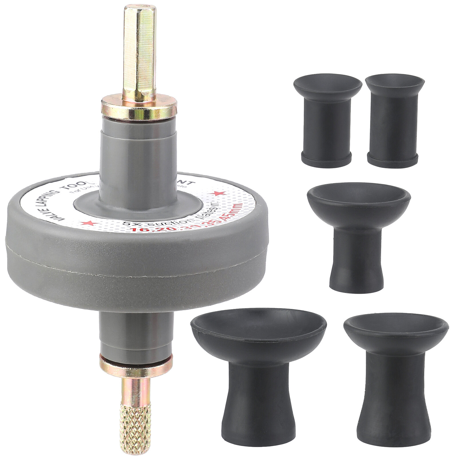Набор инструментов для притирки клапанов с 5 присосками, насадка для притирки клапанов двигателей малого размера на дрель, прочный инструмент для шлифовки и полировки клапанов