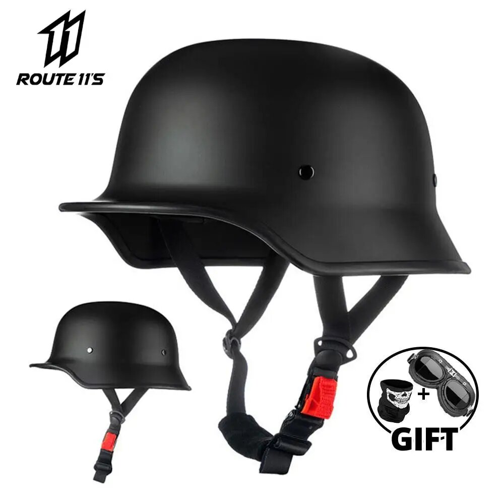 Ретро мотоциклетный шлем DOT сертификация безопасности Capacete De Moto шлем немецкий ABS материал скутер полушлем бейсболка Черный, XL, M35-1