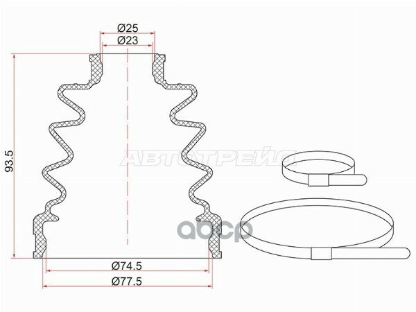 Пыльник шруса внутреннего SUZUKI GRAND VITARA/GRAND ESCUDO XL-7 01-06 (2 хомута. резина) Sat арт. C-1053