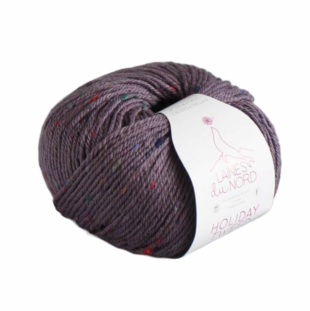 Пряжа Laines du Nord Holiday Tweed 42 (10 мотков по 50г/125м) пыльная сирень